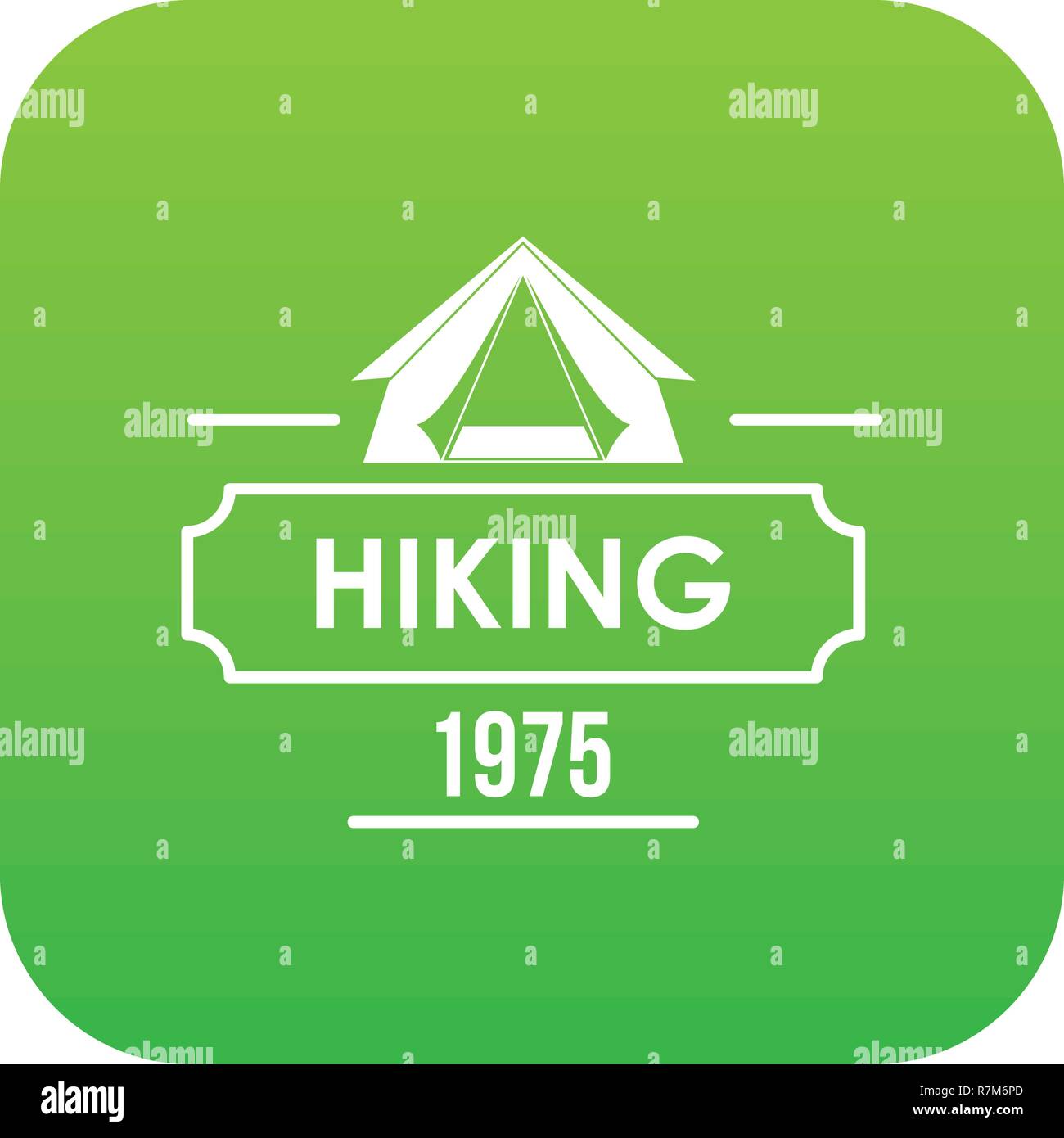 Hiking icon green vector Stock Vector Image & Art - Alamy