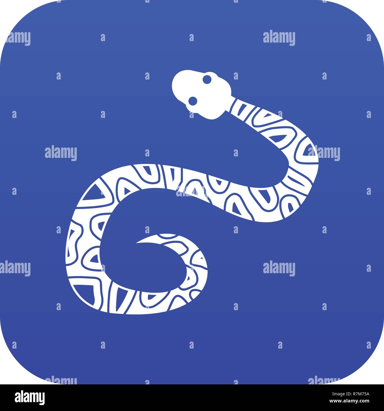 Snake icon digital blue Stock Vector Image & Art - Alamy