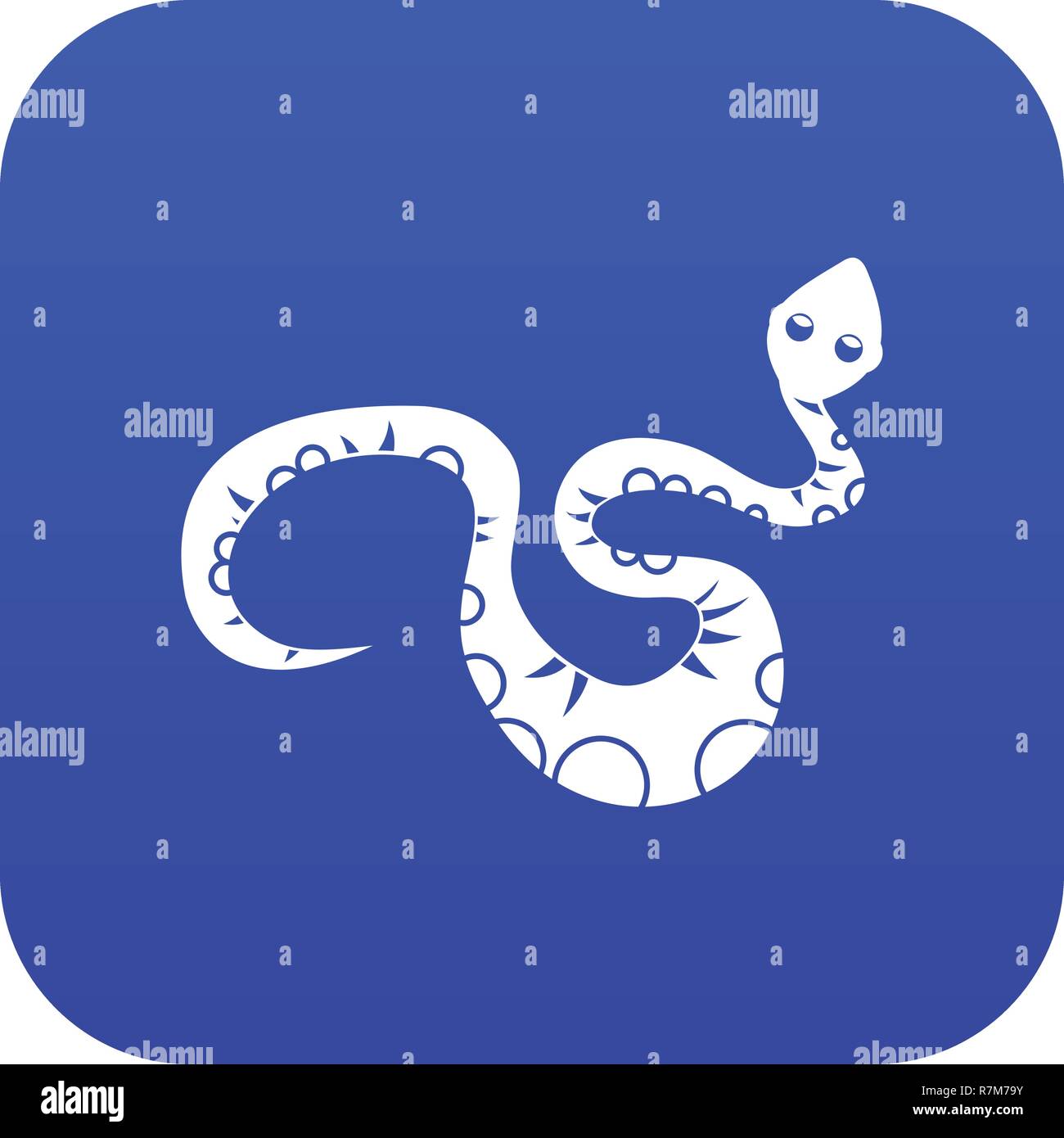 Black snake icon digital blue Stock Vector Image & Art - Alamy