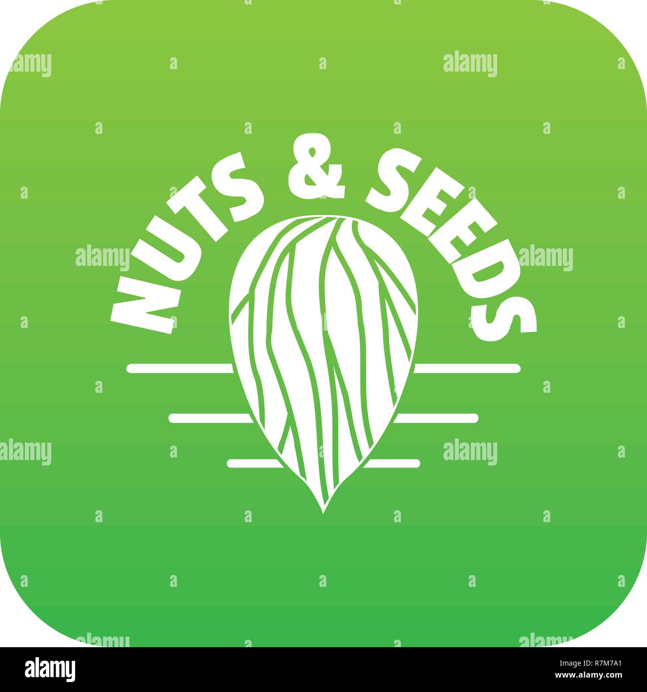Nut and seed company icon green vector Stock Vector Image & Art - Alamy