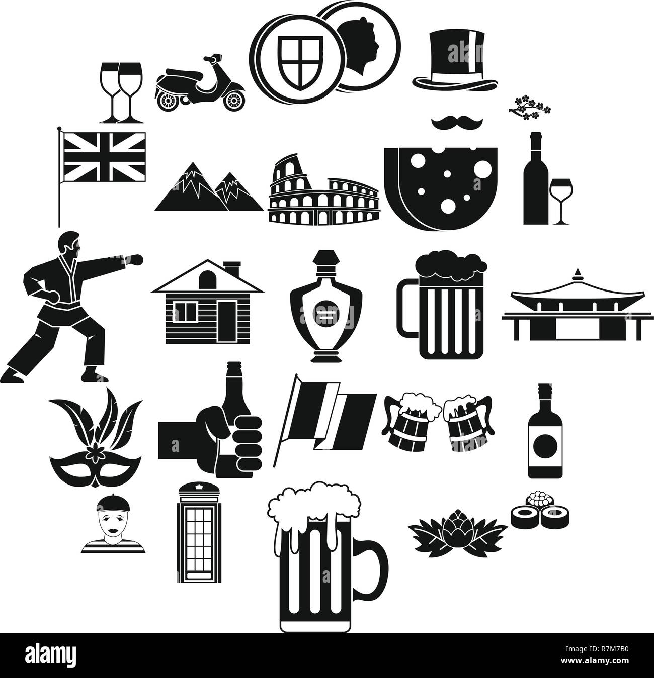 Rest zone icons set, simple style Stock Vector Image & Art - Alamy