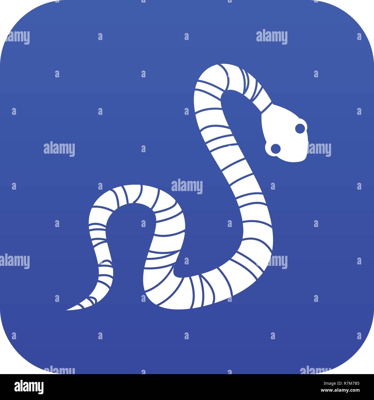 Striped snake icon digital blue Stock Vector Image & Art - Alamy