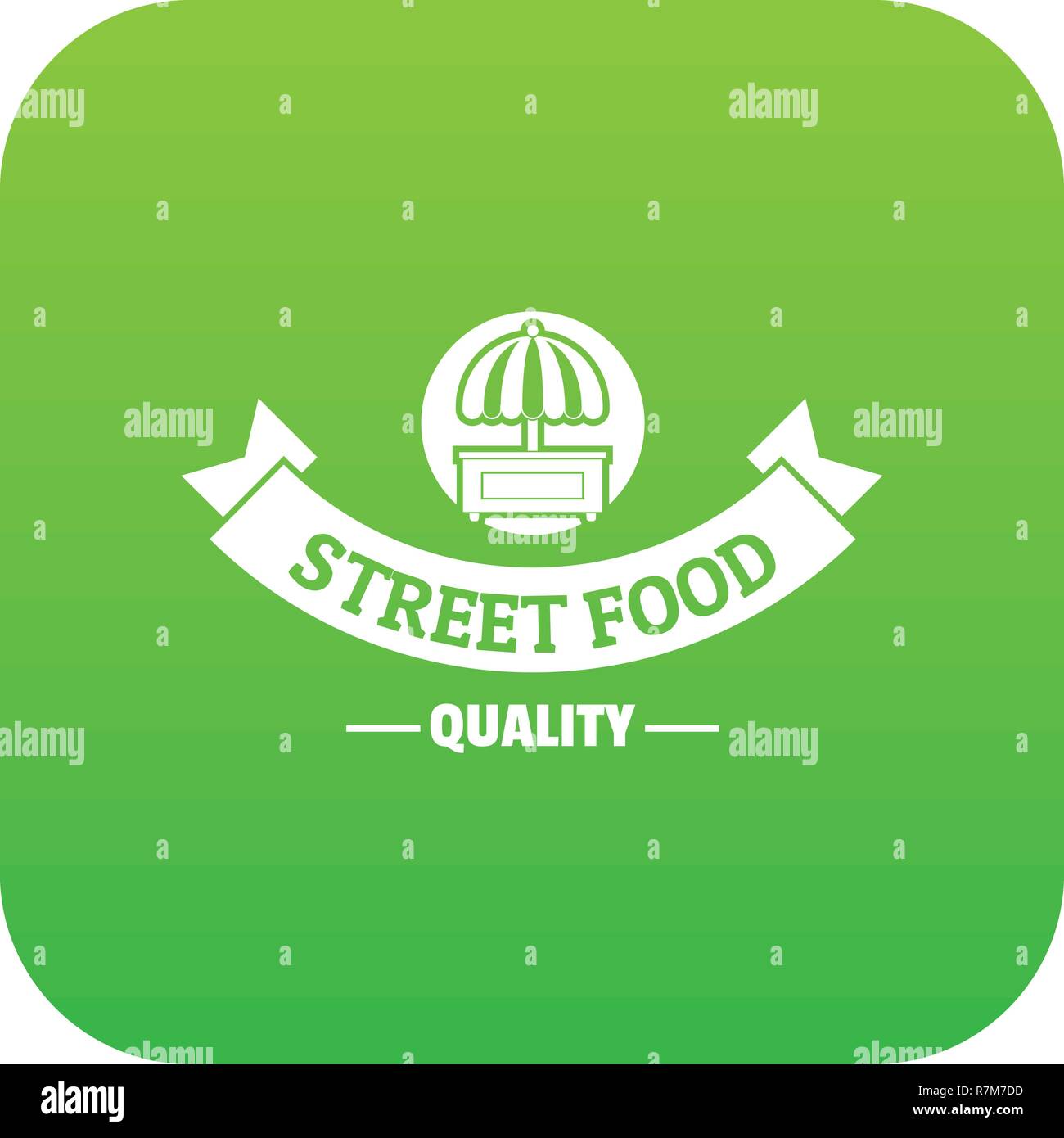 Quality street food icon green vector Stock Vector Image & Art - Alamy