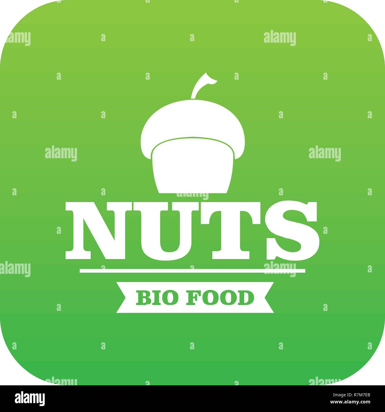 Bio food icon green vector Stock Vector Image & Art - Alamy