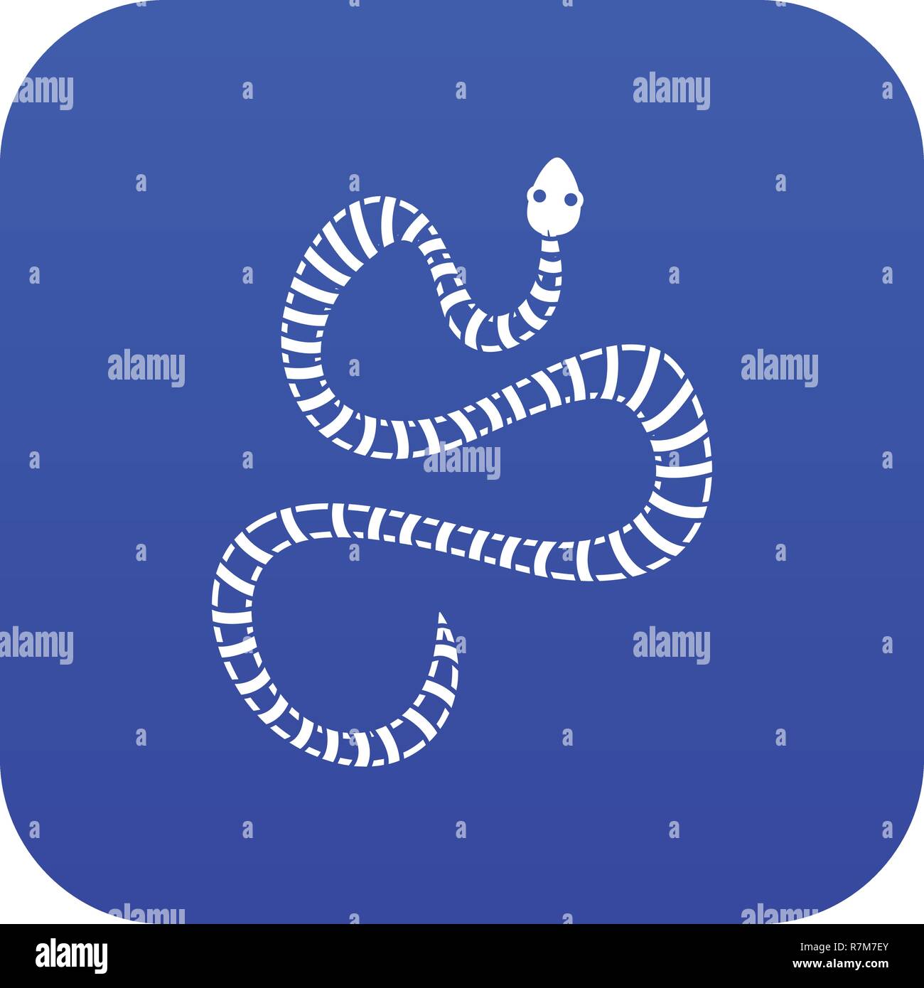 White striped snake icon digital blue Stock Vector Image & Art - Alamy