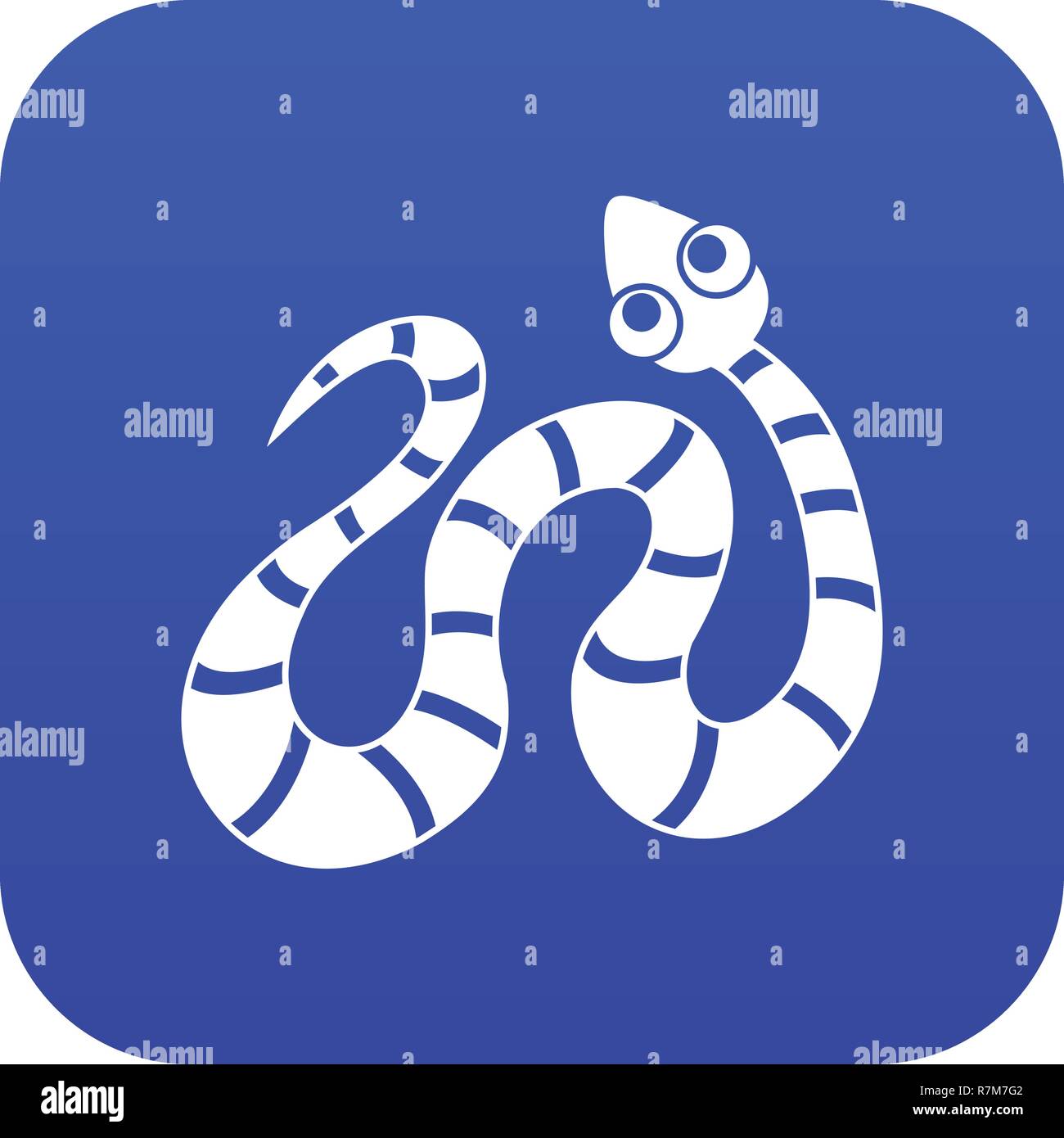 Black striped snake icon digital blue Stock Vector Image & Art - Alamy