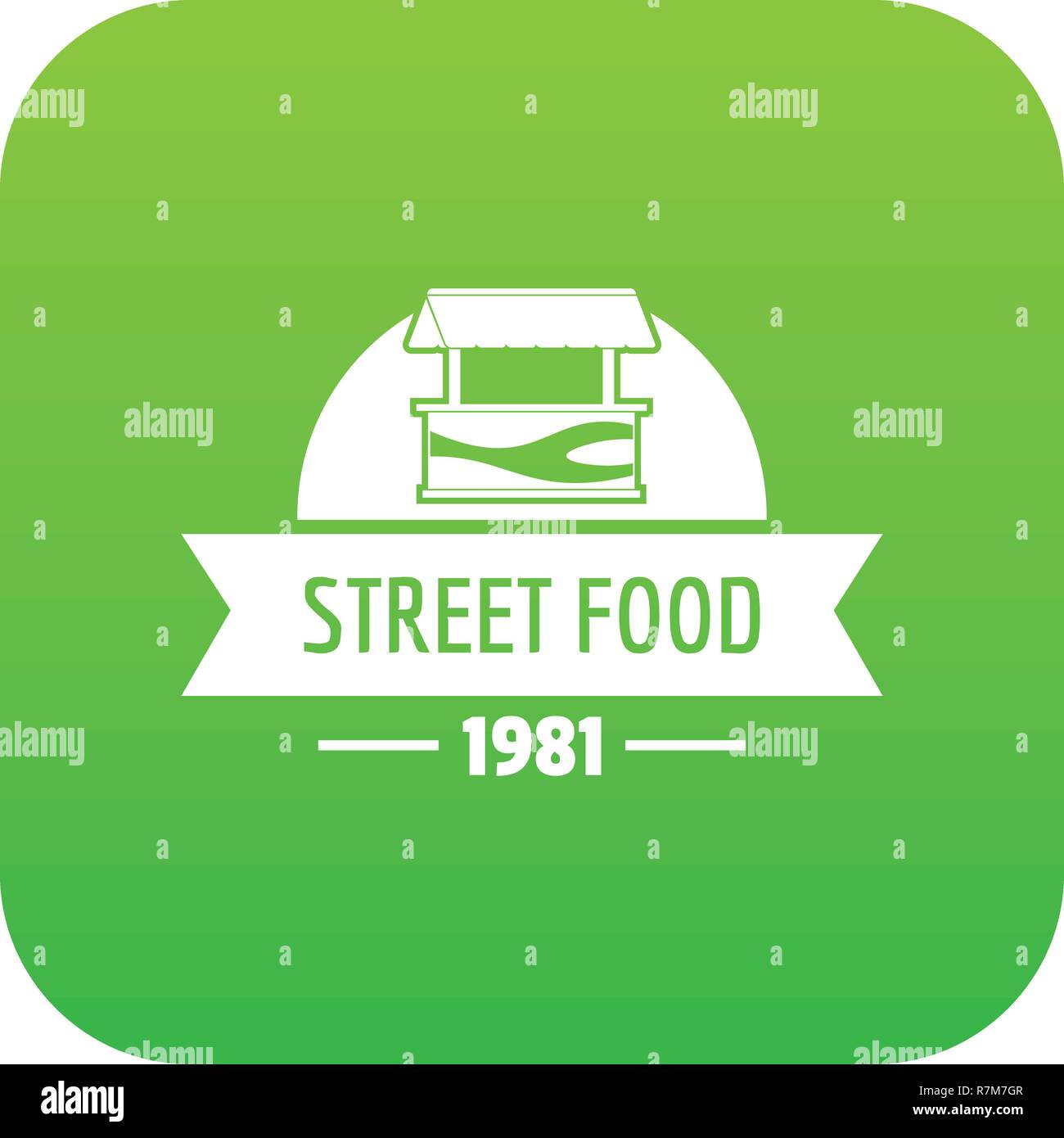 Sell street food icon green vector Stock Vector Image & Art - Alamy