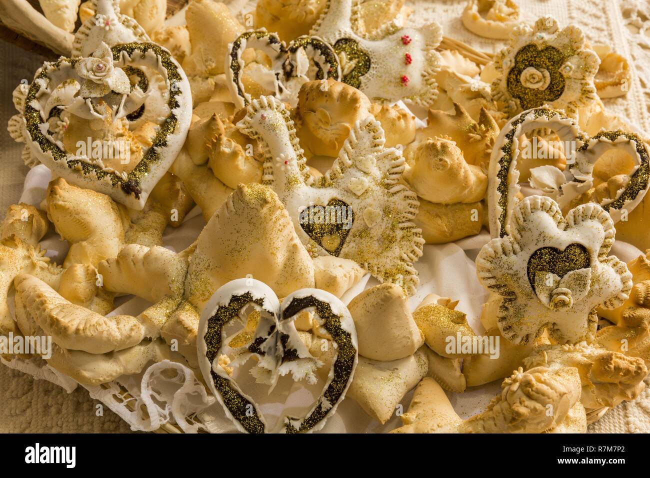 Italy, Sardinia, Bosa, bakery, patisserie Marongiu Anna Maria Stock ...