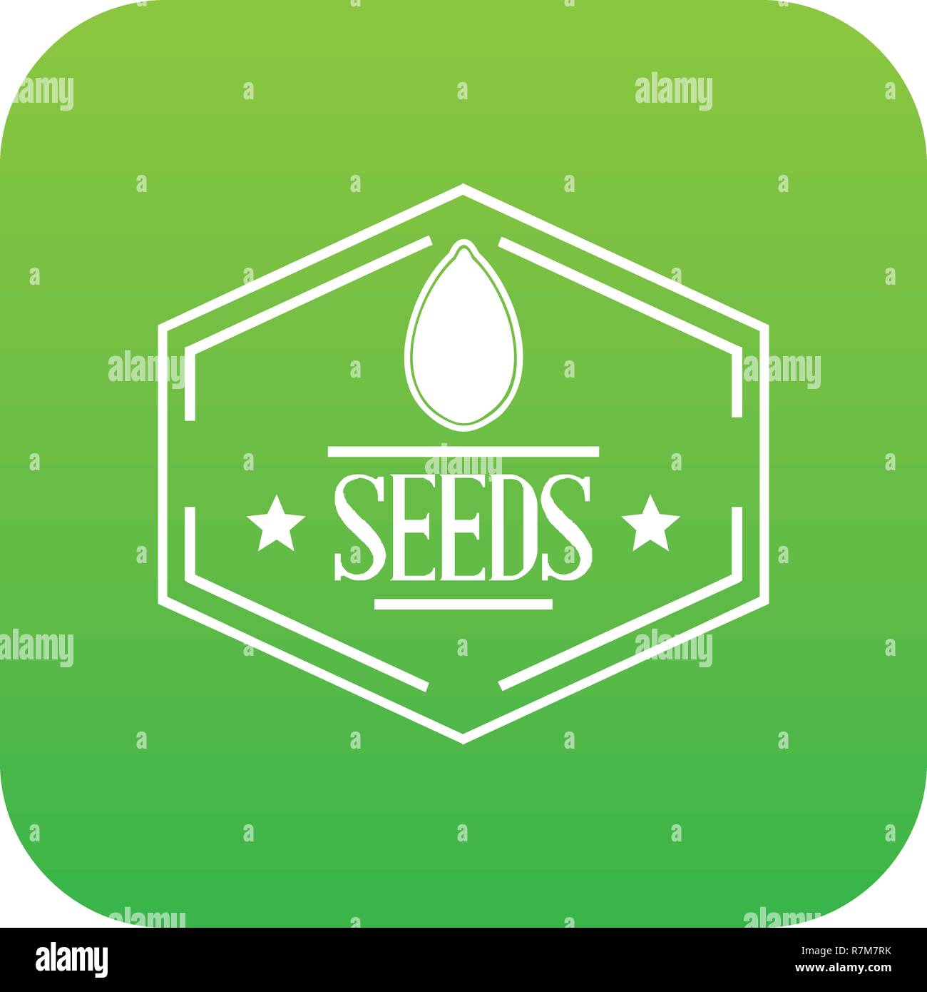 Seed icon green vector Stock Vector Image & Art - Alamy
