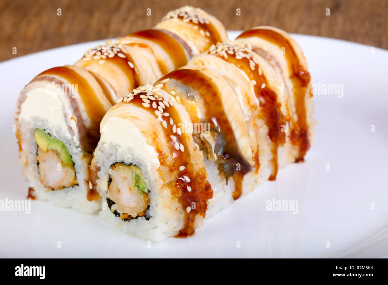 Tradittional Japan Eel roll Stock Photo - Alamy
