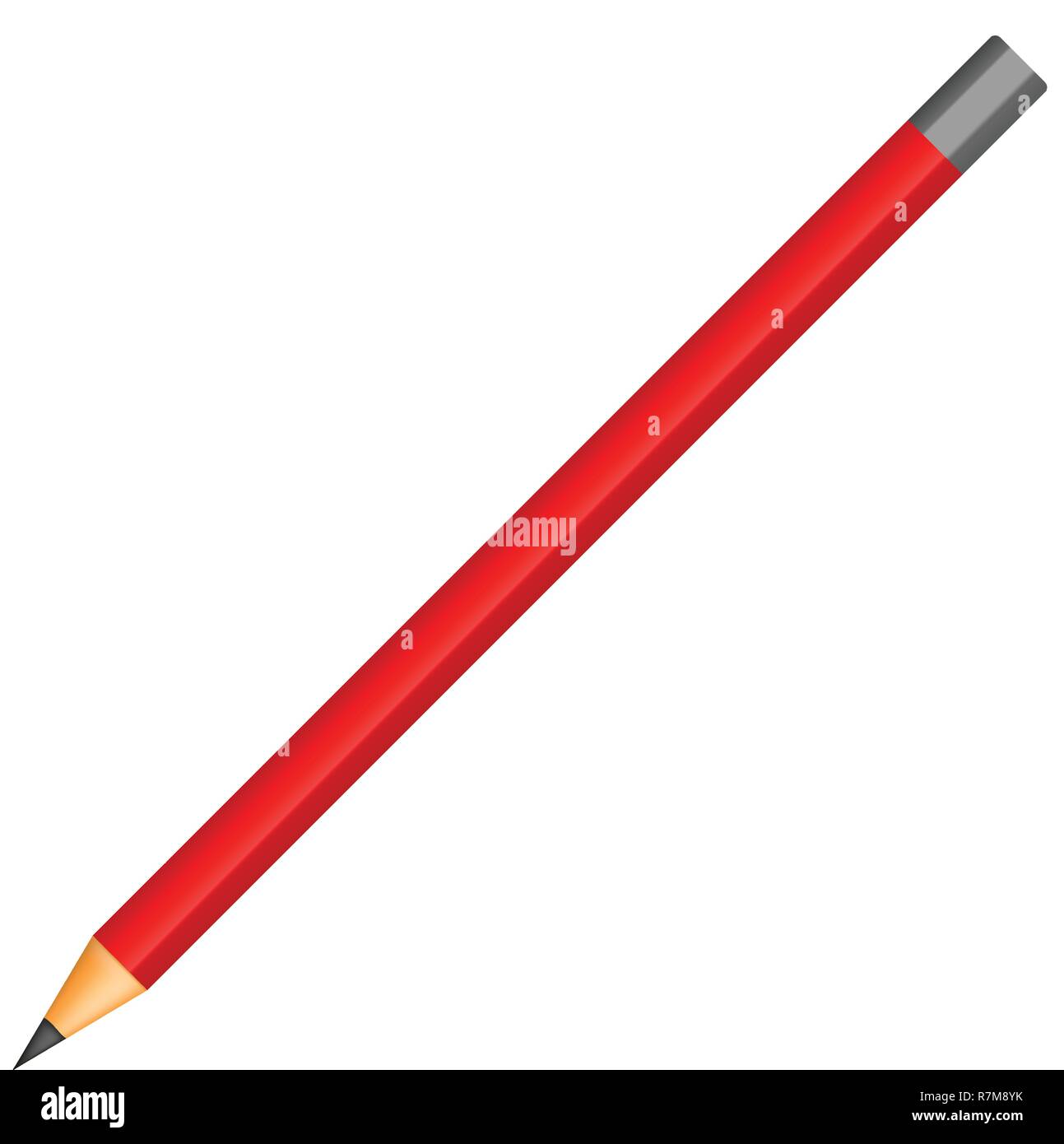 Red pencil icon, realistic style Stock Vector Image & Art - Alamy