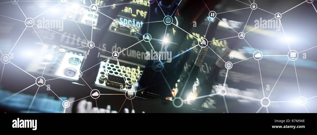 Telecommunication concept with abstract network structure and server ...