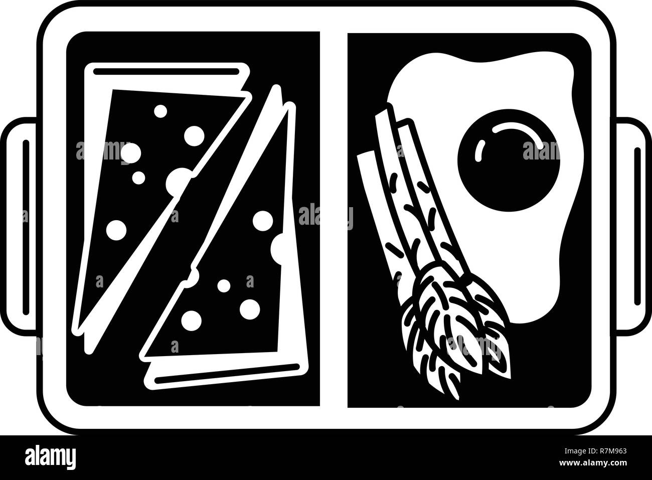 Lunch box bag sandwich Black and White Stock Photos & Images - Alamy