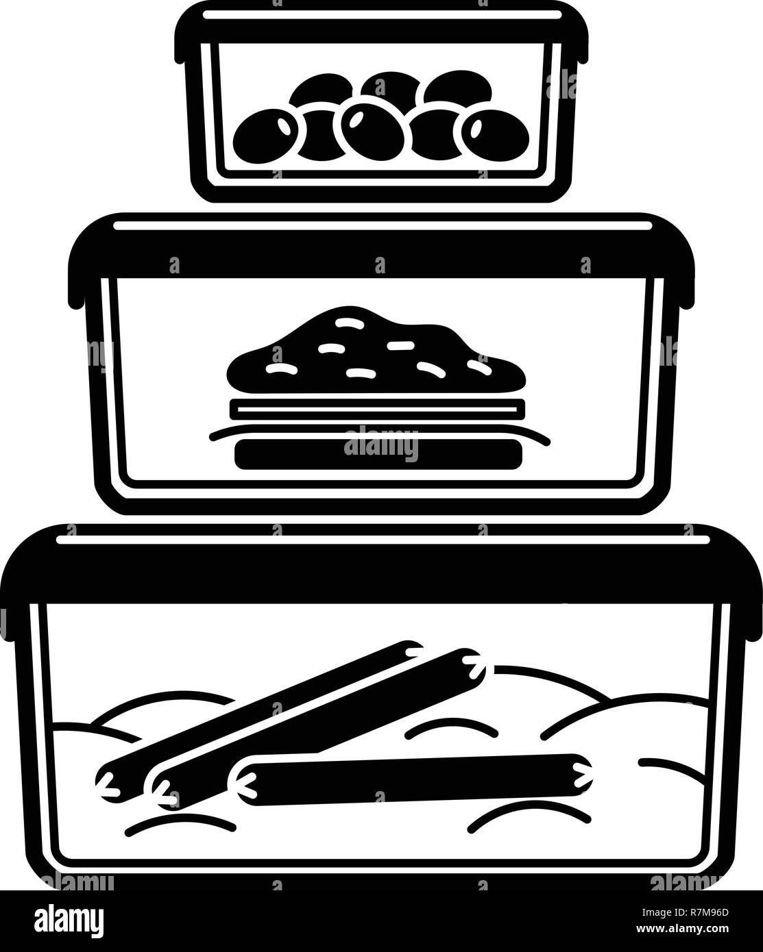 Glass lunch box Black and White Stock Photos & Images - Alamy