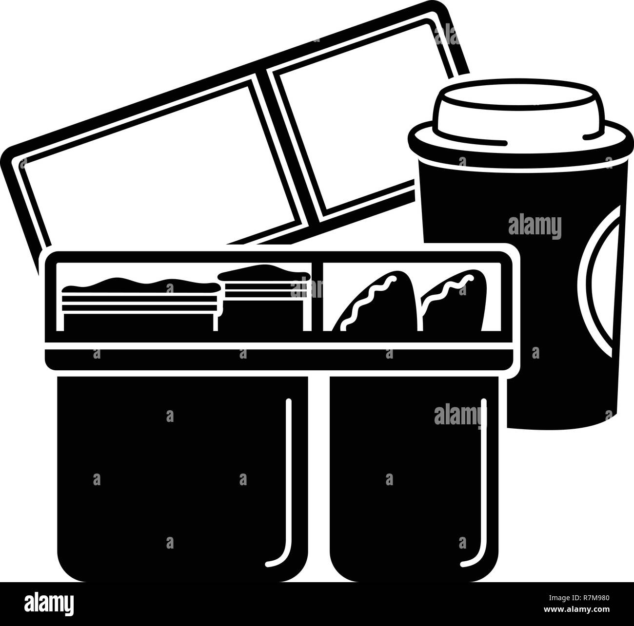 Simple lunchbox Black and White Stock Photos & Images - Alamy