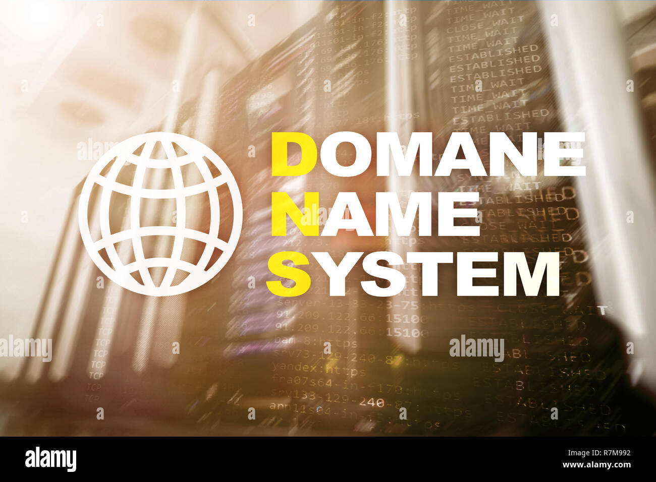 Dns - domain name system, server and protocol. Internet and digital ...