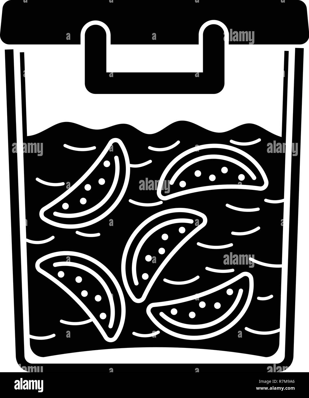 Simple black white lunchbox Stock Vector Images - Alamy