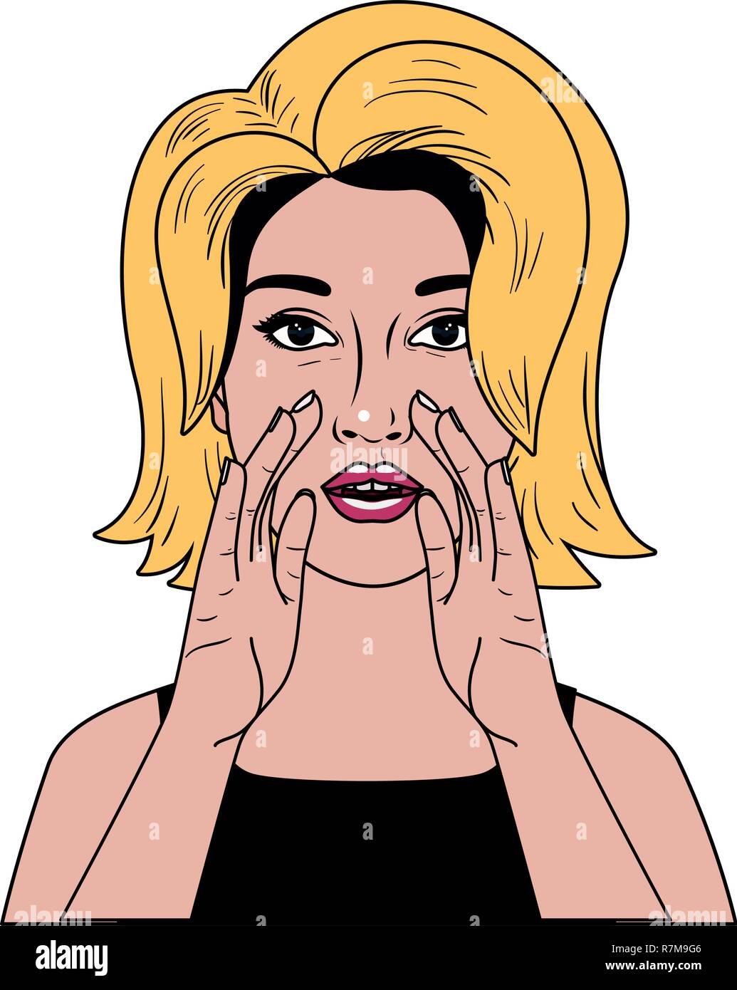 woman telling a secret avatar character Stock Vector Image & Art - Alamy