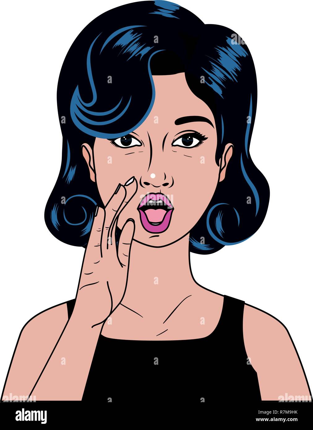 woman telling a secret avatar character Stock Vector Image & Art - Alamy