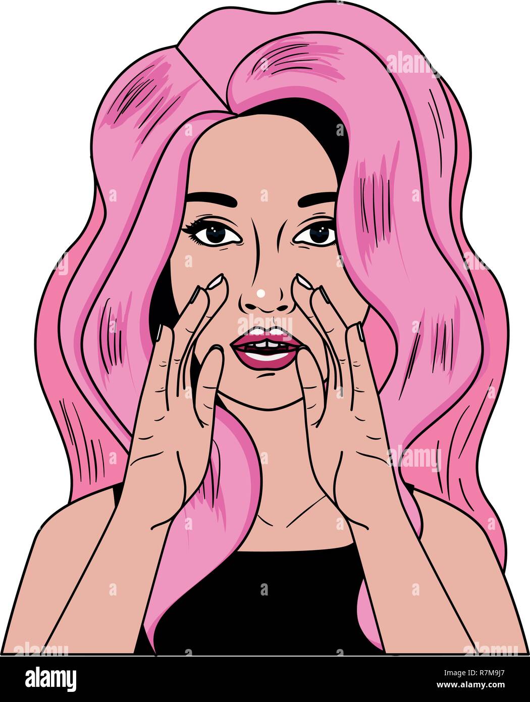 woman telling a secret avatar character Stock Vector Image & Art - Alamy