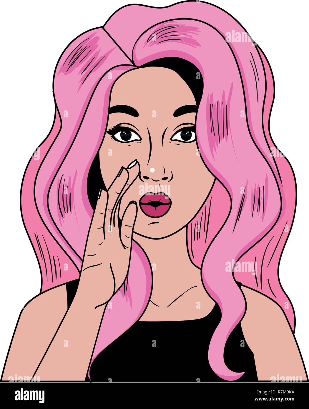 woman telling a secret avatar character Stock Vector Image & Art - Alamy