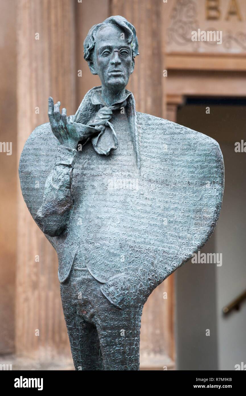 Republic of Ireland, County Sligo, Sligo, Statue of the poet Yeats by ...