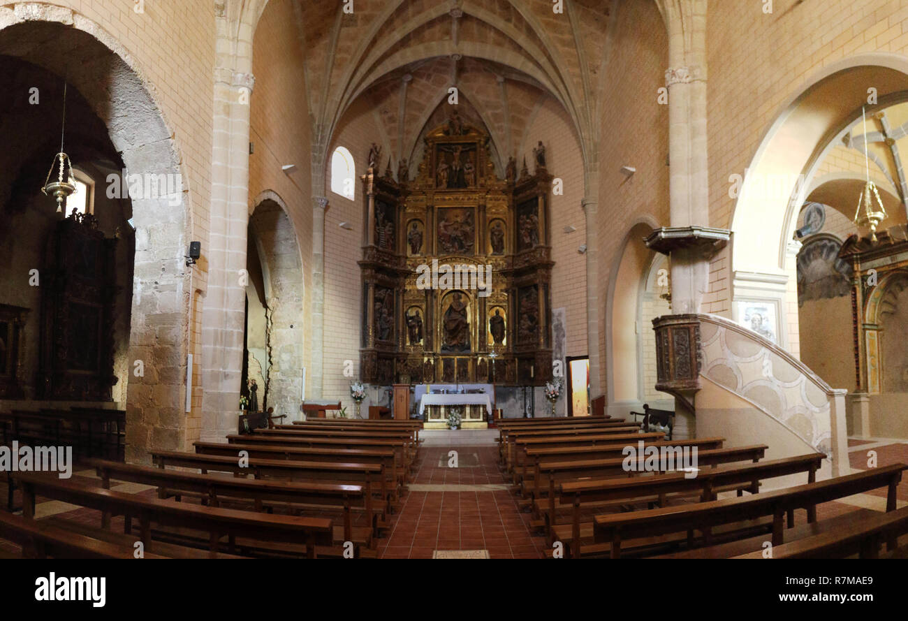 The main nave in the Gothic and Baroque Asunción de Nuestra Señora ...