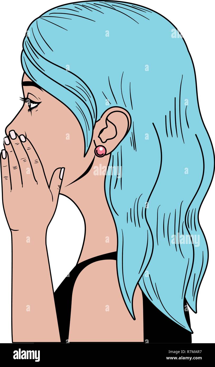 woman telling a secret avatar character Stock Vector Image & Art - Alamy