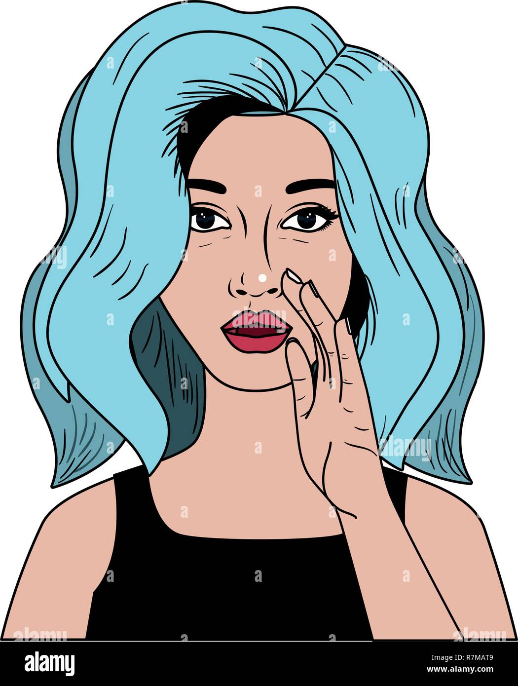 woman telling a secret avatar character Stock Vector Image & Art - Alamy