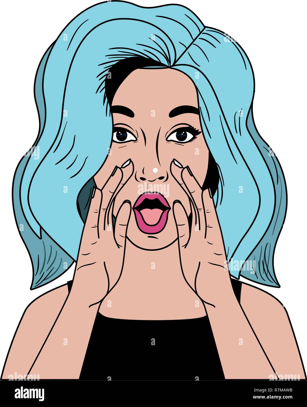 woman telling a secret avatar character Stock Vector Image & Art - Alamy