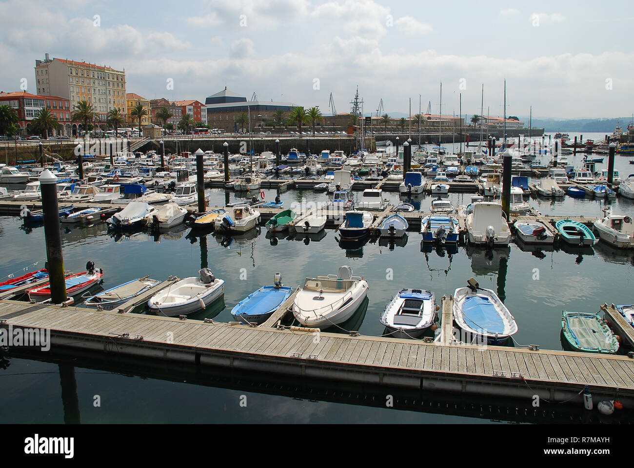 The harbor of Ferrol, a city in north-western Spain. The city was the ...