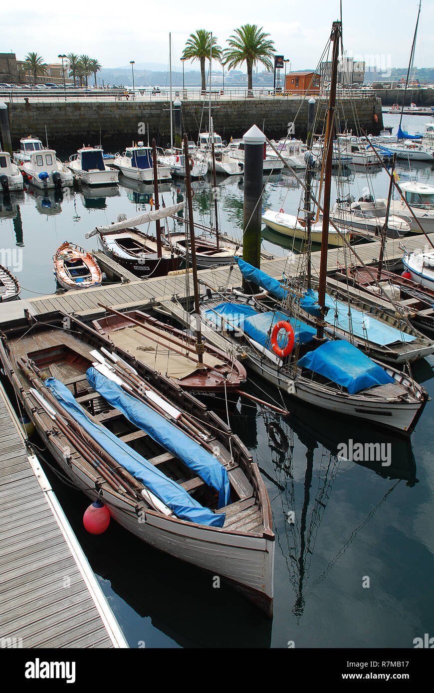 The harbor of Ferrol, a city in north-western Spain. The city was the ...
