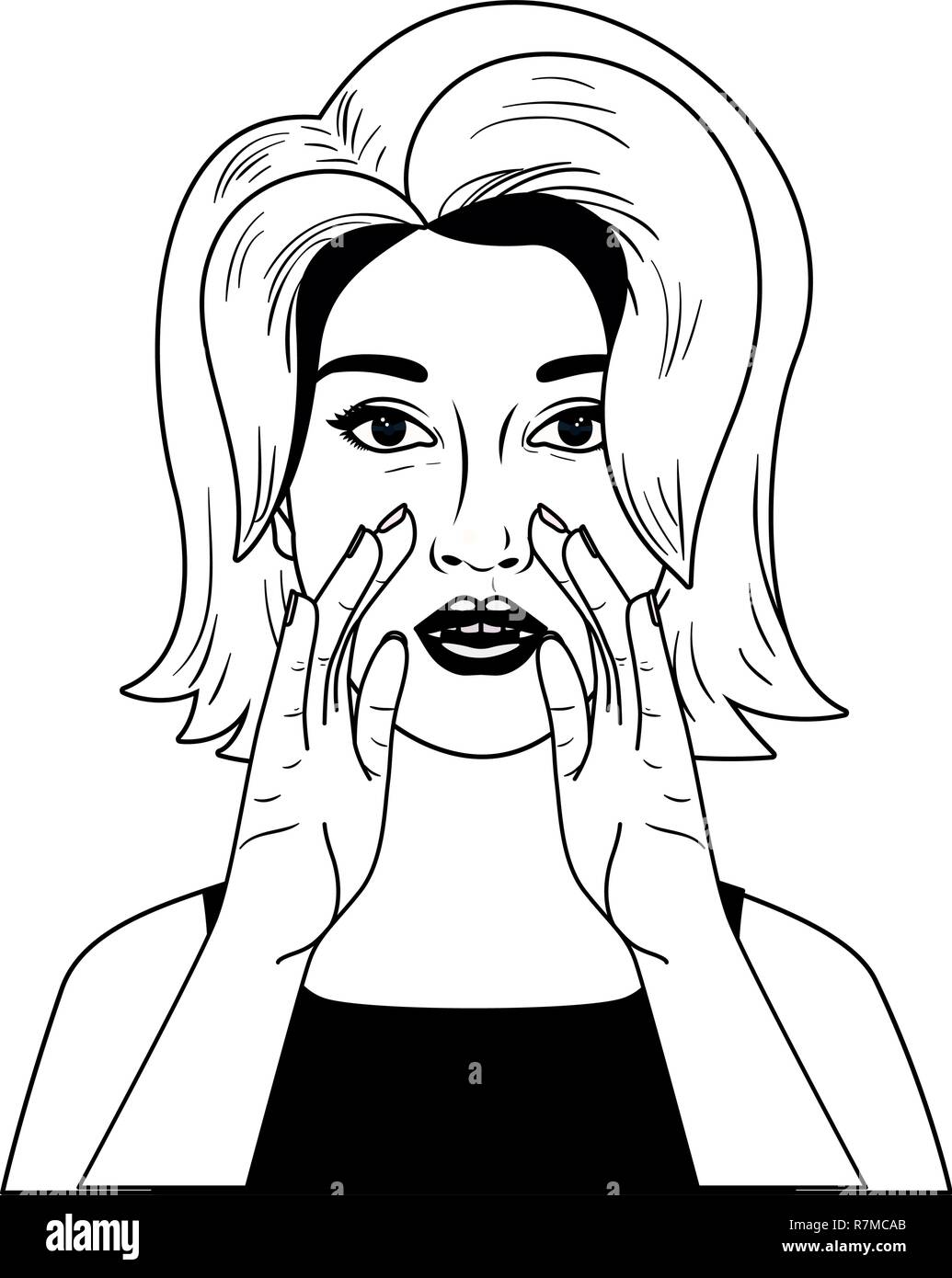 Young woman listening secret information hi-res stock photography and ...