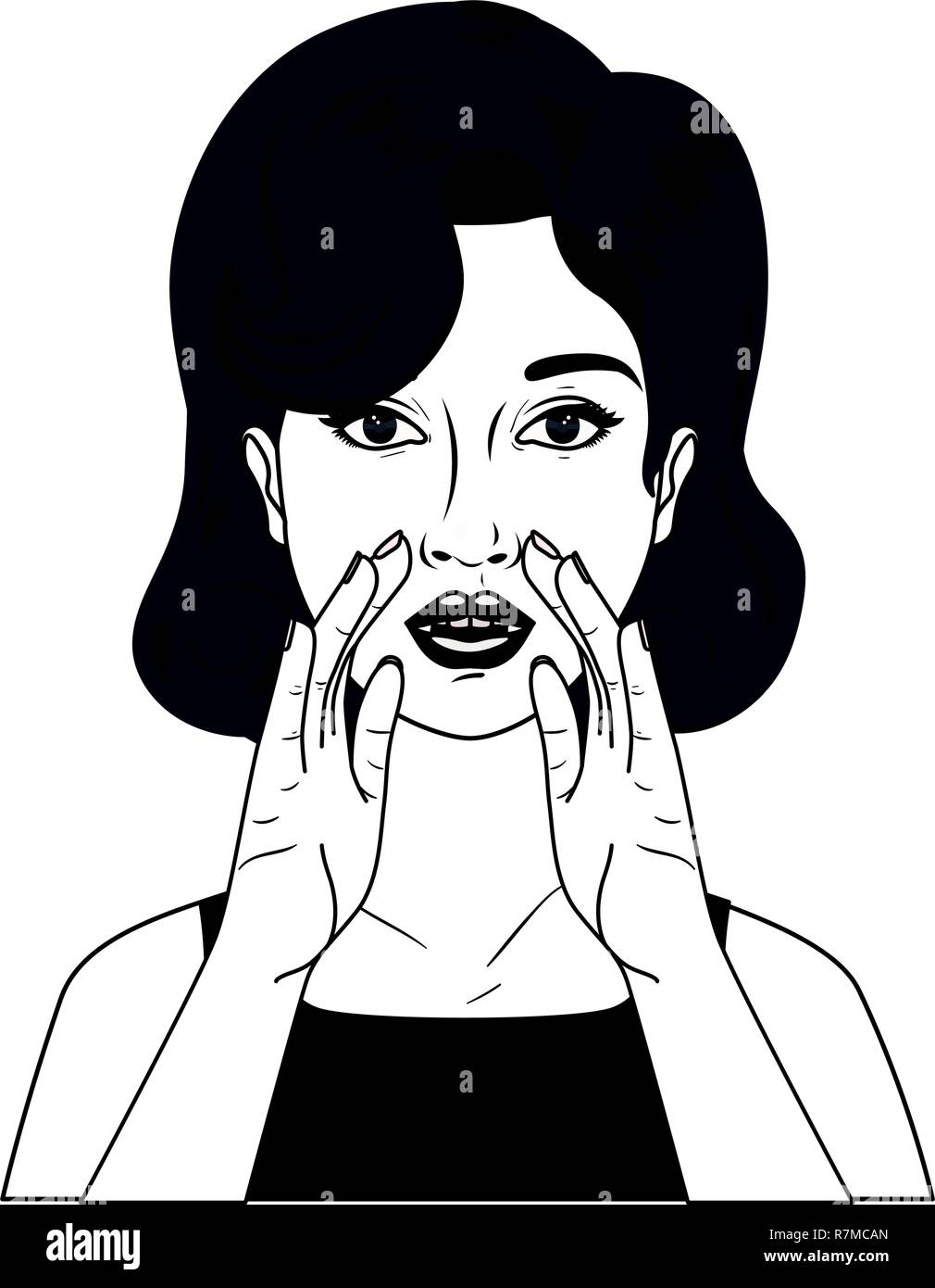 woman telling a secret avatar character Stock Vector Image & Art - Alamy