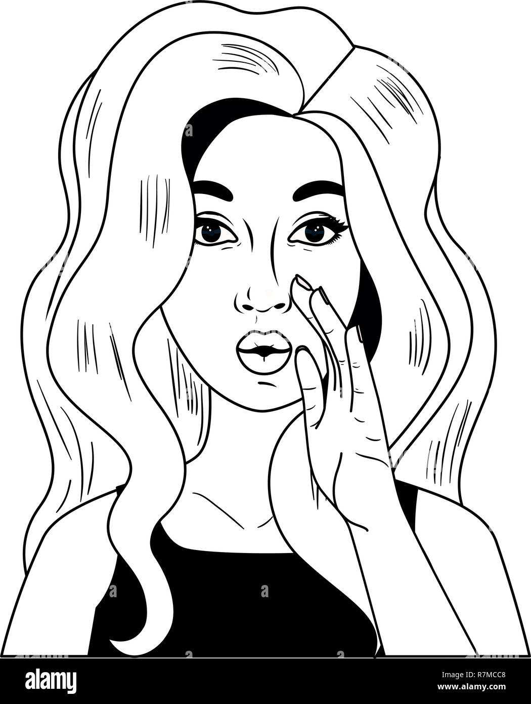 woman telling a secret avatar character Stock Vector Image & Art - Alamy