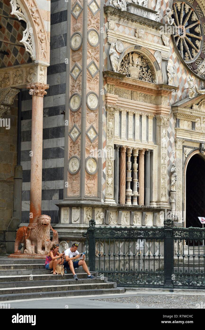 Italy, Lombardy, Bergamo, the Citta Alta (upper citty), la Cappella ...