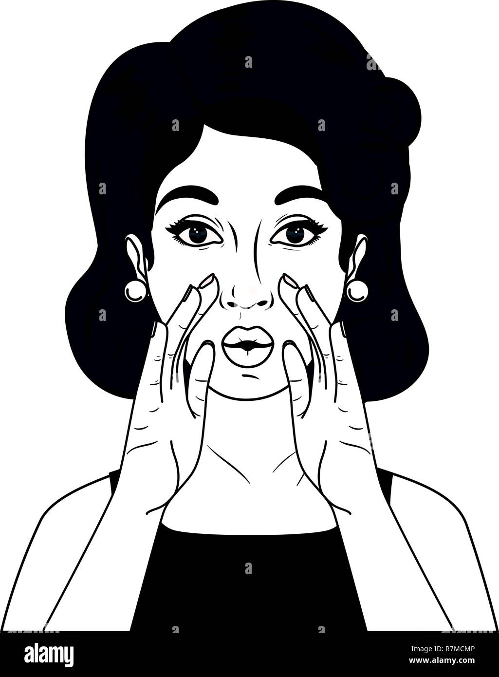 woman telling a secret avatar character Stock Vector Image & Art - Alamy