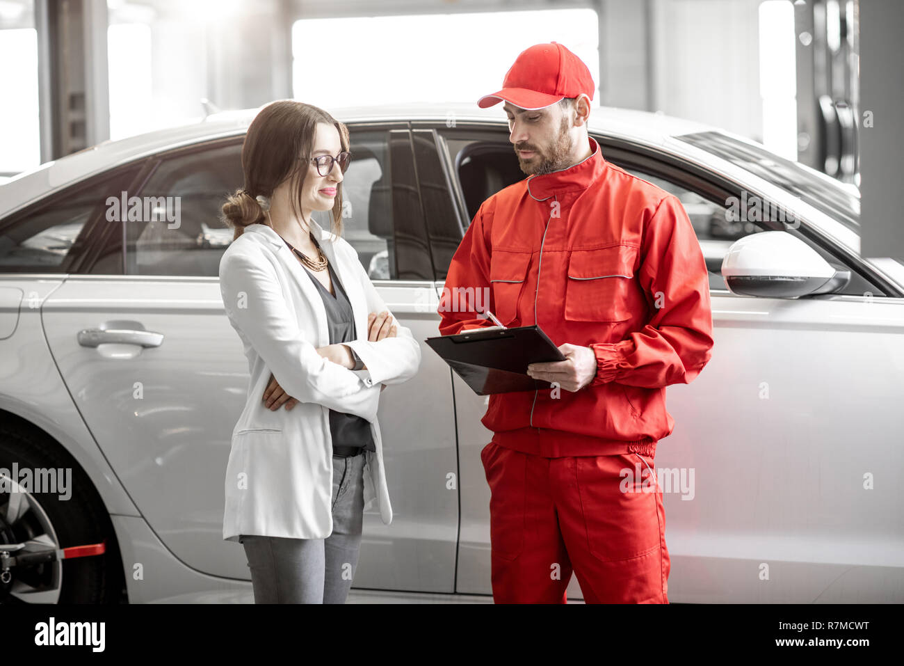 Happy customer car repair hi-res stock photography and images - Alamy