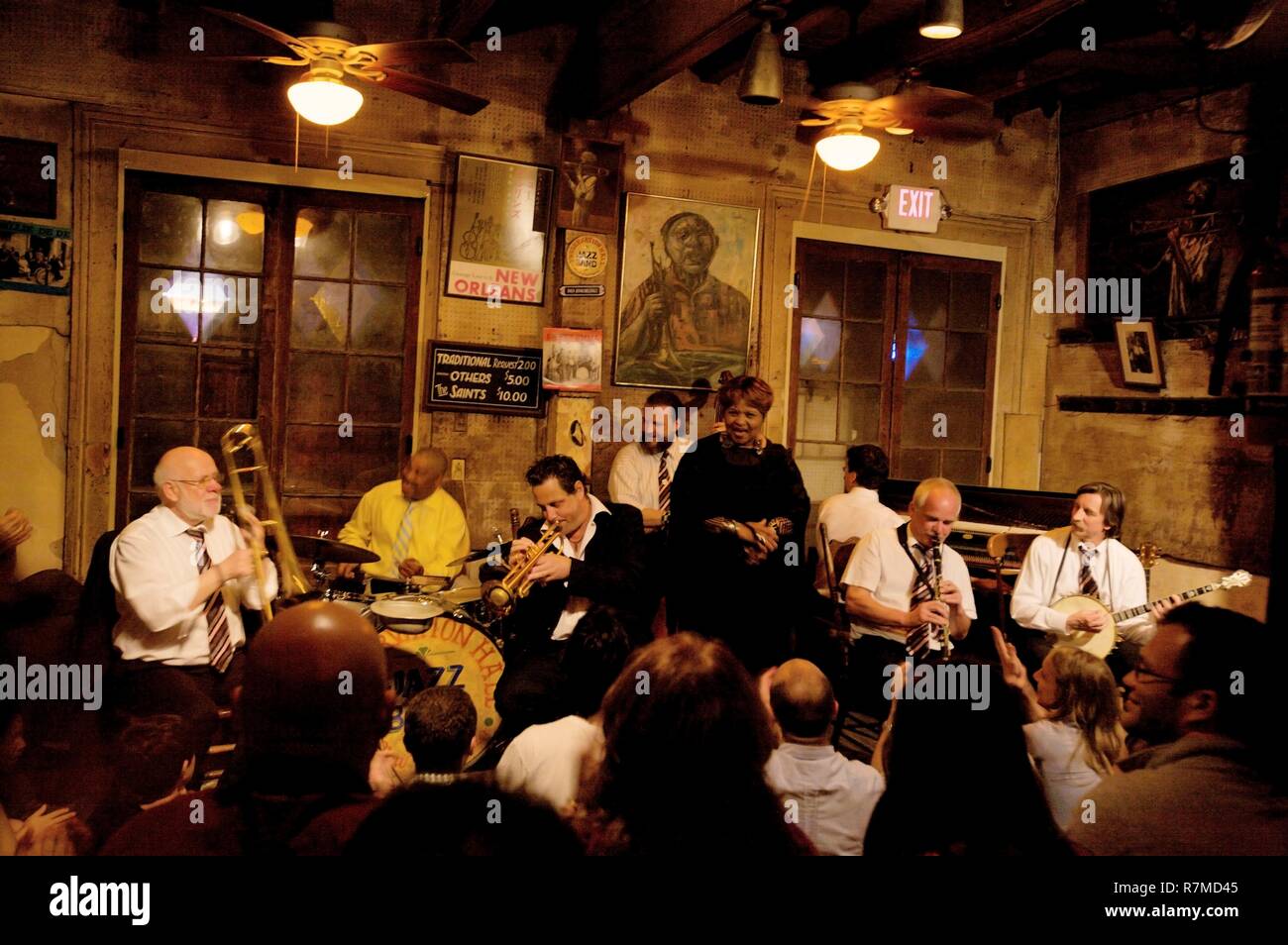 United States, Louisiana, New Orleans, jazz at Preservation Hall Stock ...
