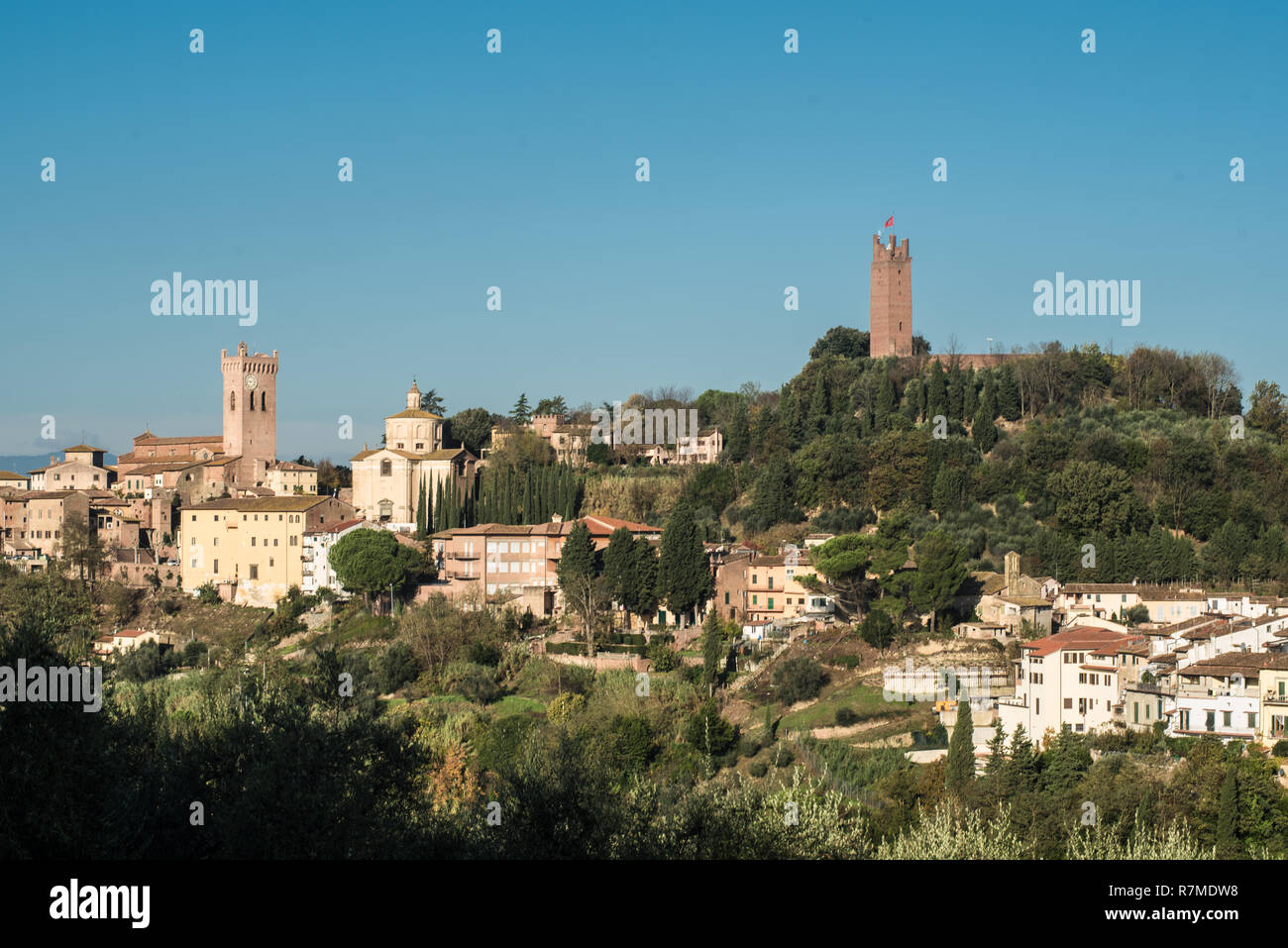 Overview of San Miniato with Federico's tower and Cathedral Stock Photo ...