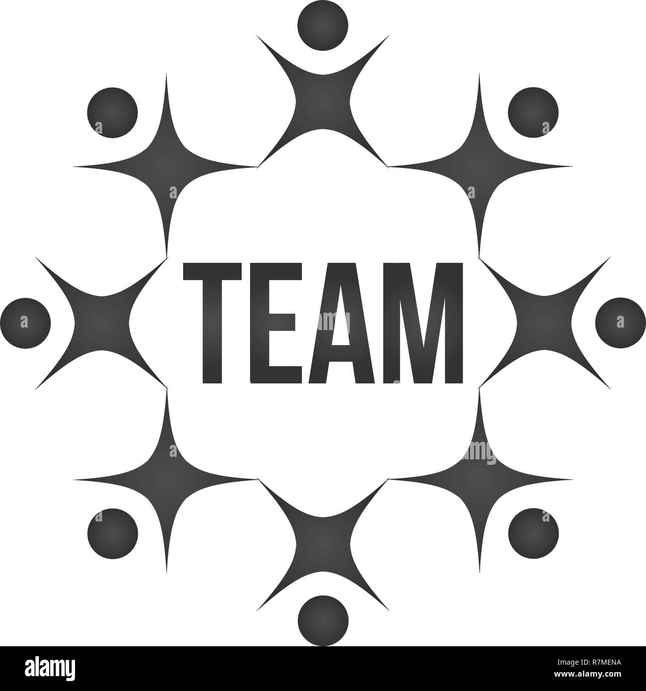 abstract color people together as circle teamwork or teambuilding ...