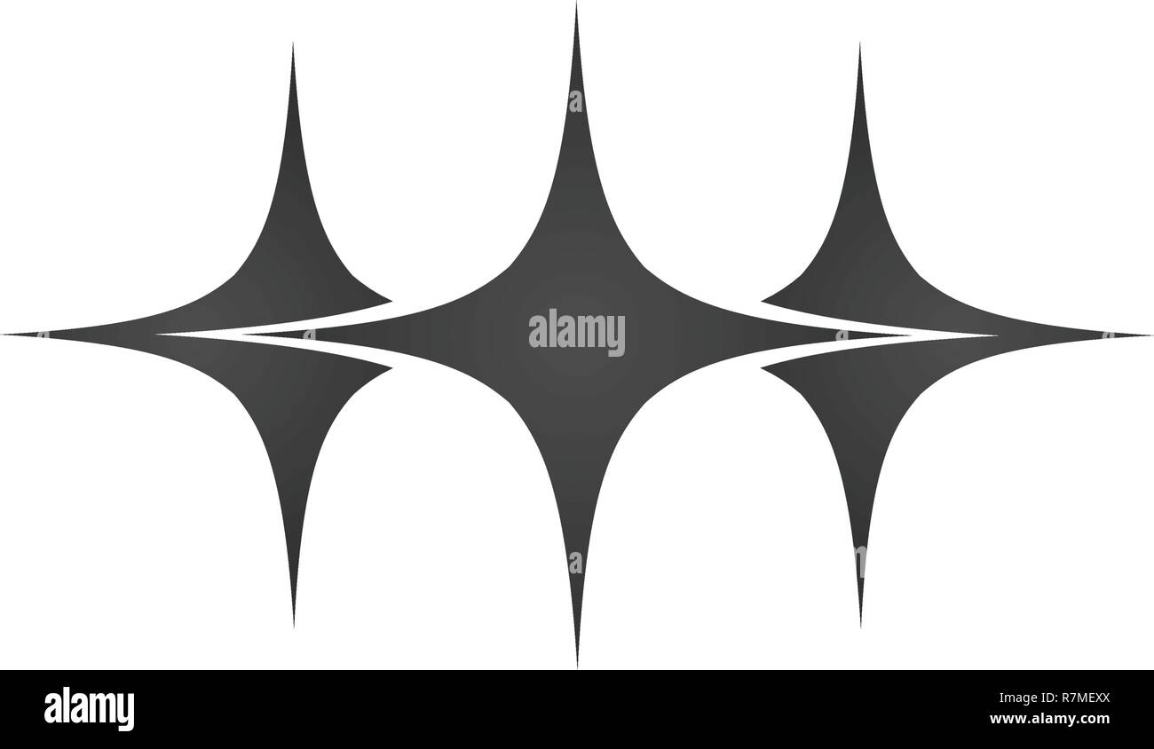 Stars Clean Logo Template in black. vector illustration Stock Vector ...