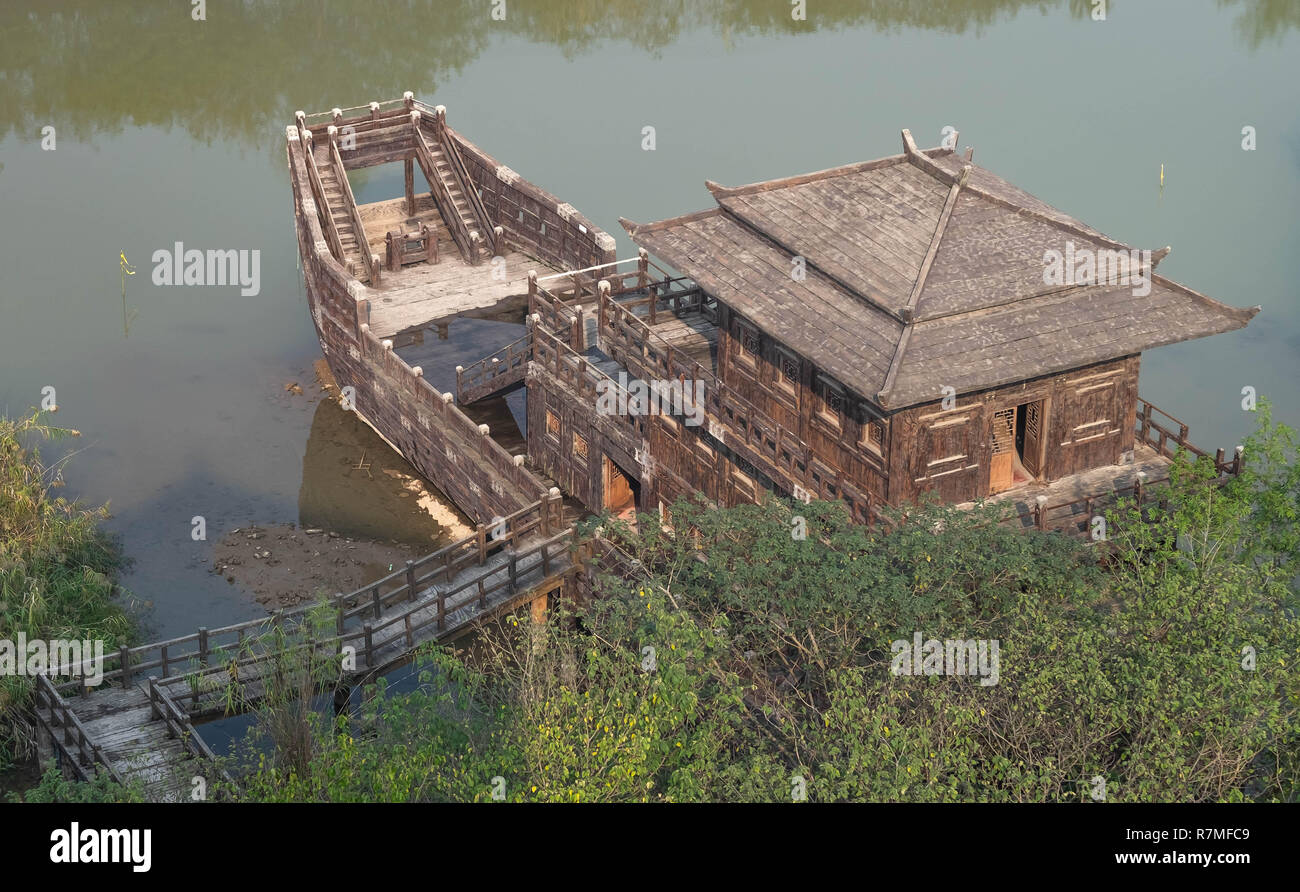 Chibi, Hubei/ CHINA - OCT 25, 2018:The ancient battle field of The red ...