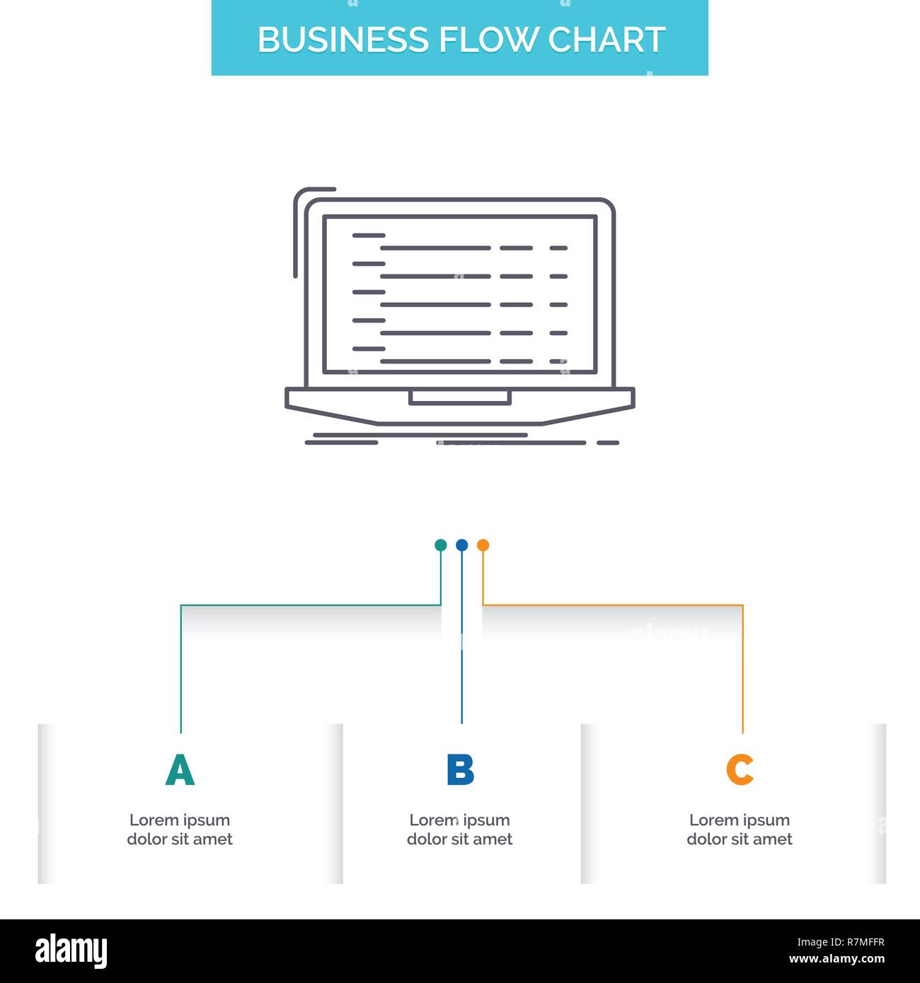 Laptop flow chart Stock Vector Images - Alamy