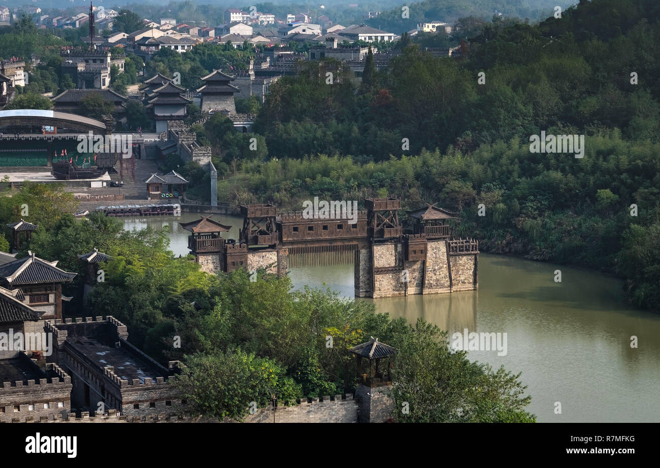 Chibi, Hubei/ CHINA - OCT 25, 2018:The ancient battle field of The red ...