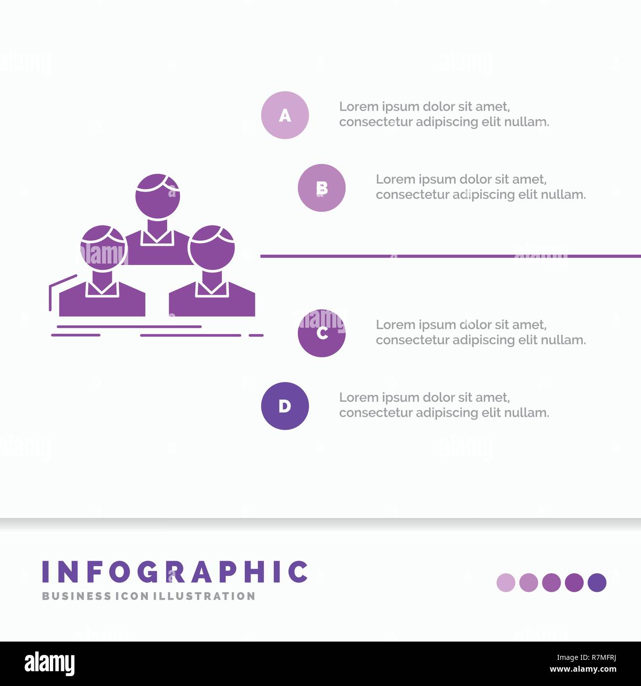 Staff team infographic teamwork office High Resolution Stock ...
