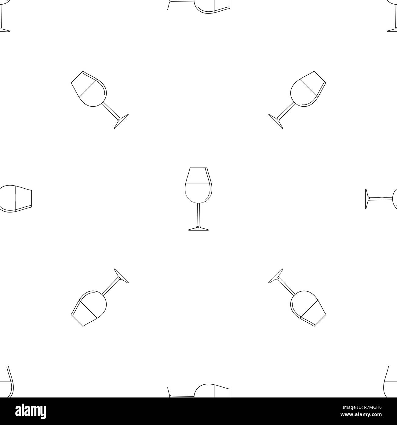 Wine glass icon. Outline illustration of wine glass vector icon for web ...
