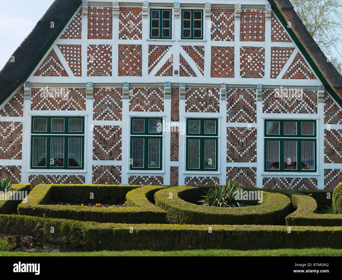 Altländer Bauernhaus im Alten Land, Landkreis Stade, Niedersachsen ...