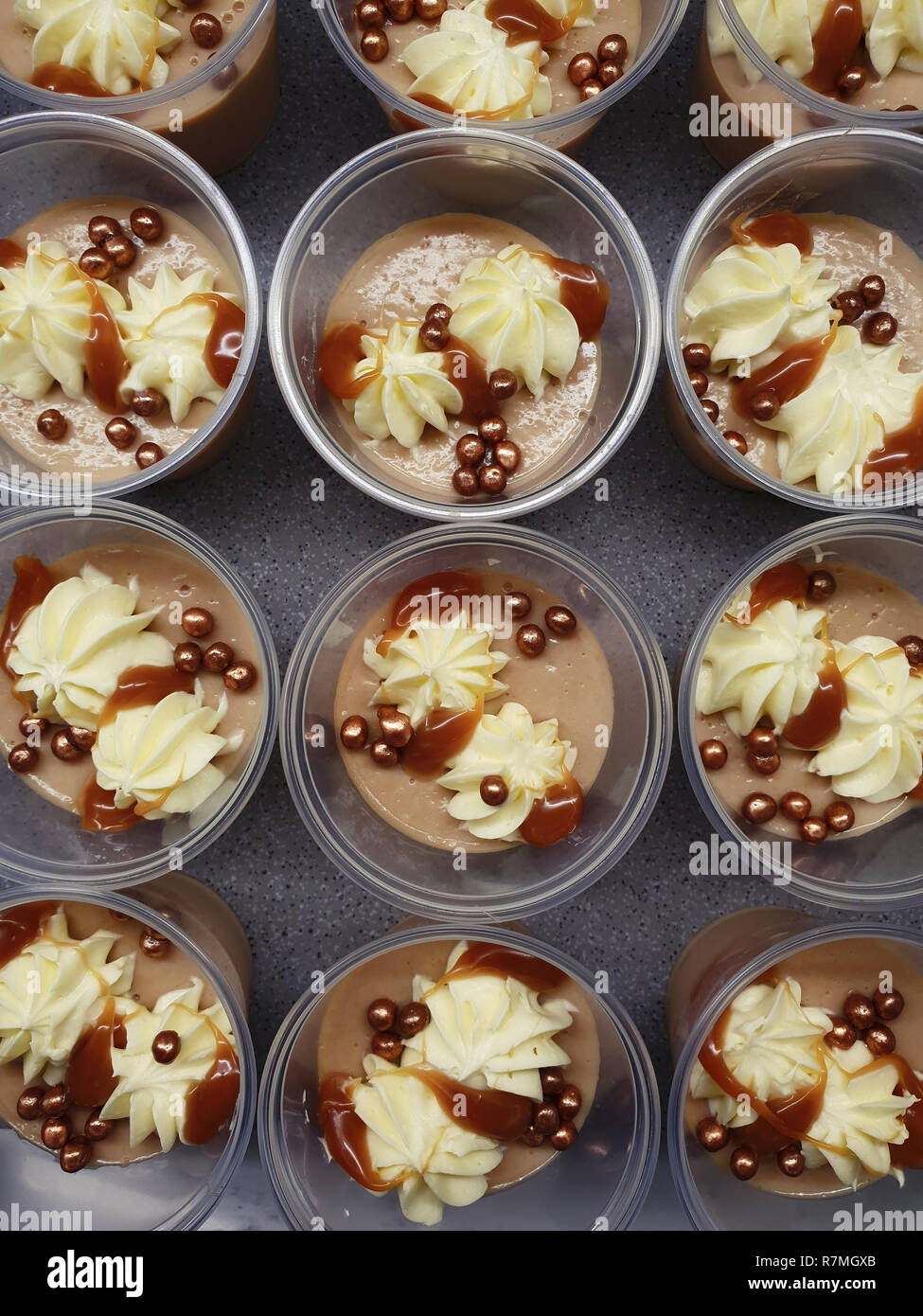 Top view chocolate mousse hi-res stock photography and images - Alamy
