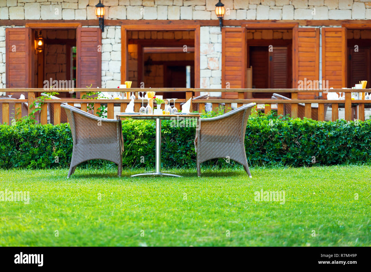 Italian-style restaurant exterior Stock Photo - Alamy